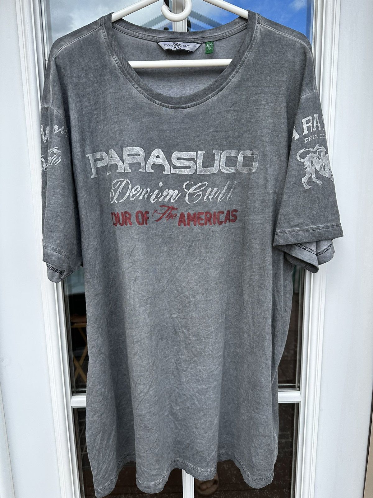 Vintage Vintage Parasuco USA Tour Tye Dyed logo T-shirt Y2K drill | Grailed