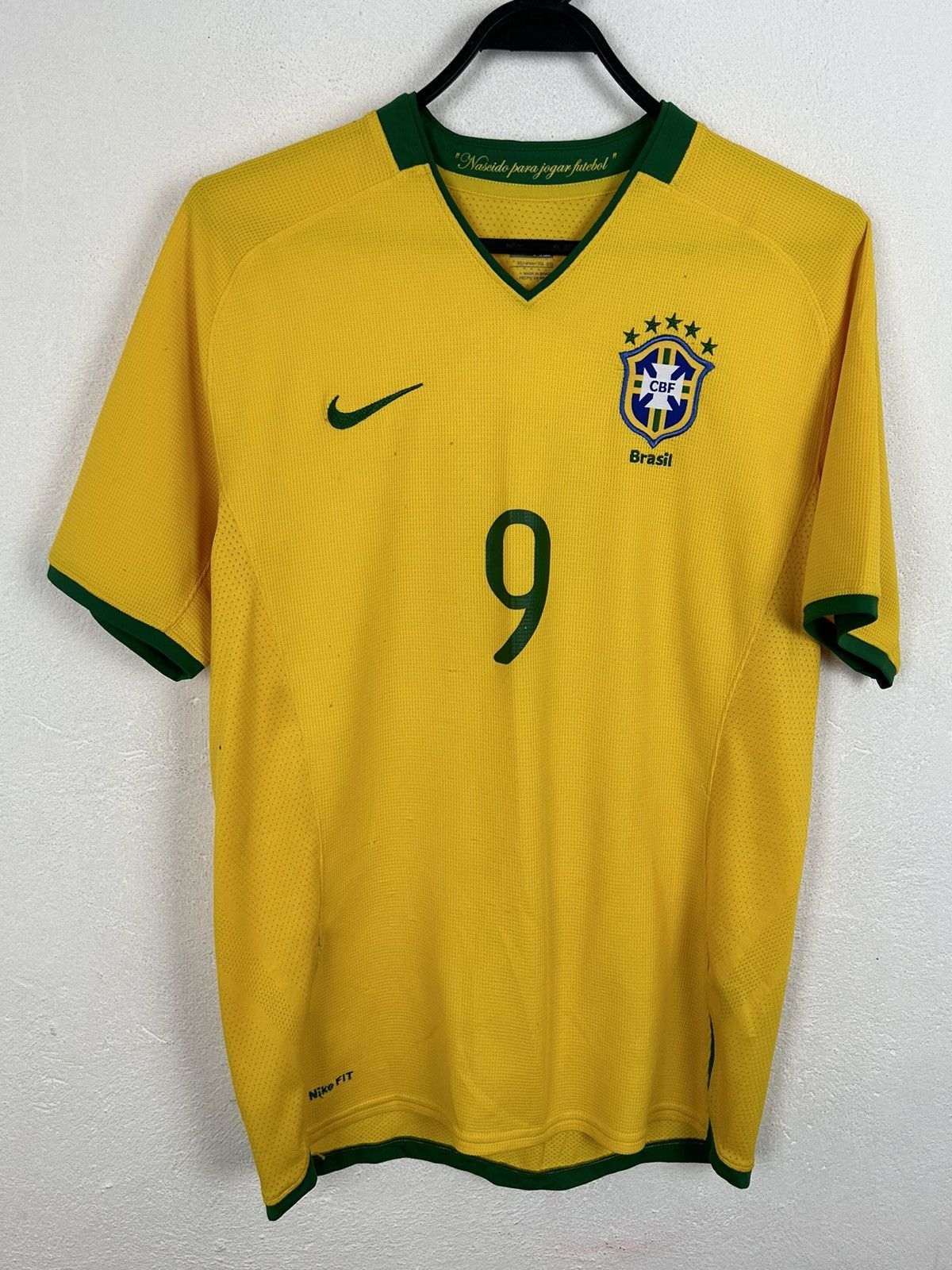 Nike 00s Vintage Nike Brazil #9 2008 Home Kit Soccer Jersey | Grailed