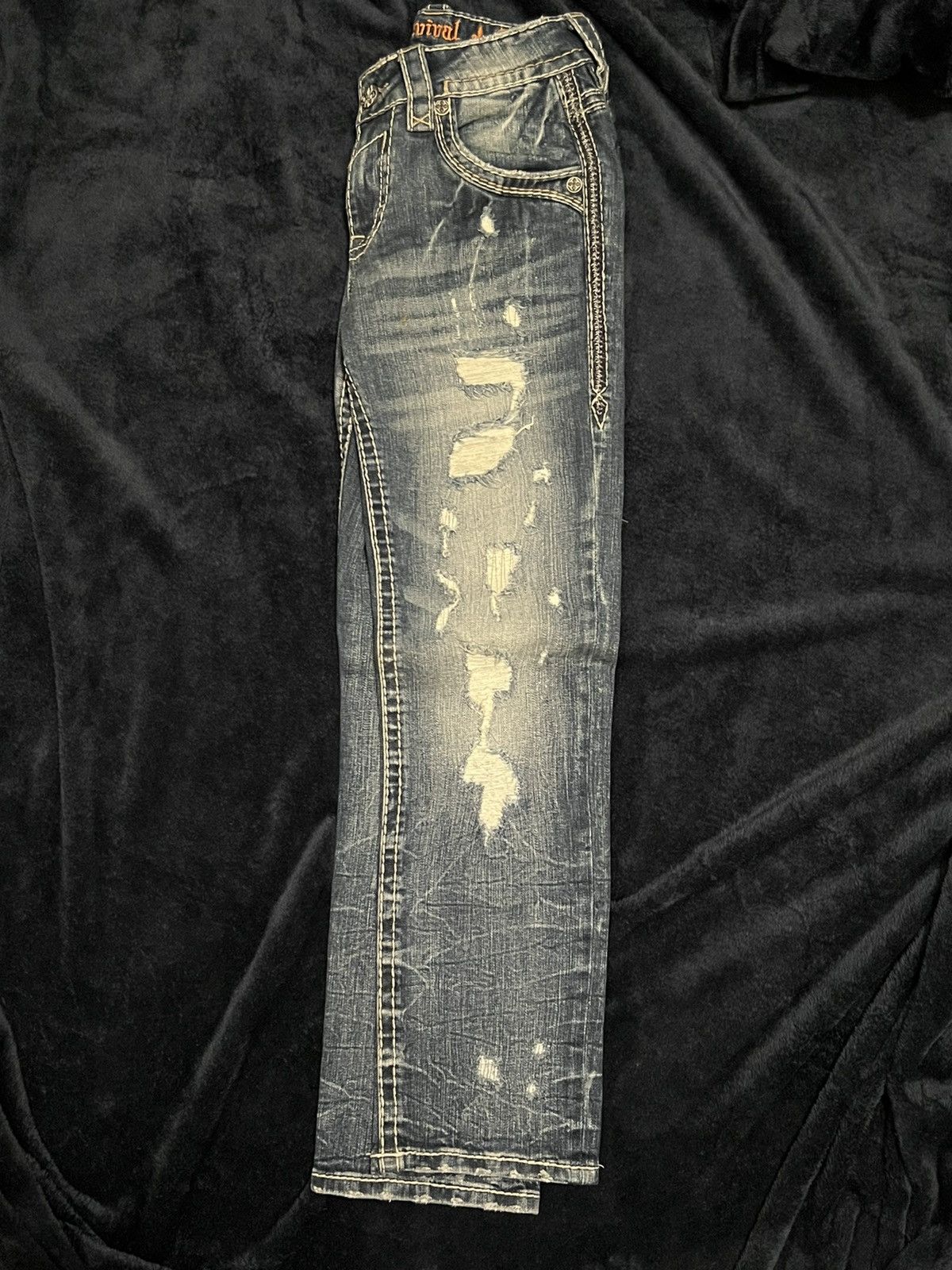 Rock Revival Rock Revival Authenthic Light Blue Ripped Denim Jeans ...