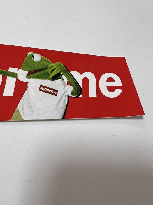 Supreme Supreme Kermit box logo sticker red | Grailed