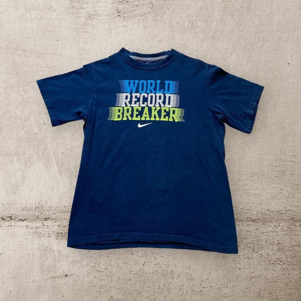 Nike Nike navy world record breaker Tee | Grailed