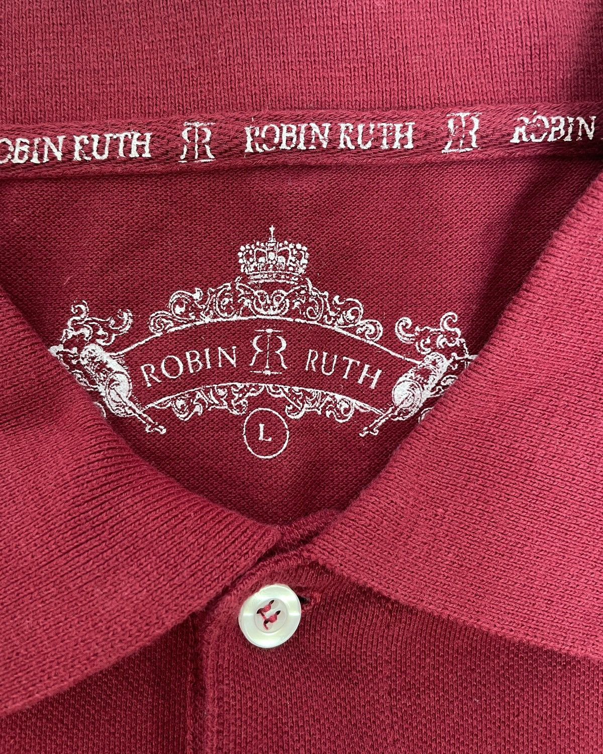 Robin Ruth Robin Ruth Maroon Polo Shirt Short Sleeve Vintage Vibes ...