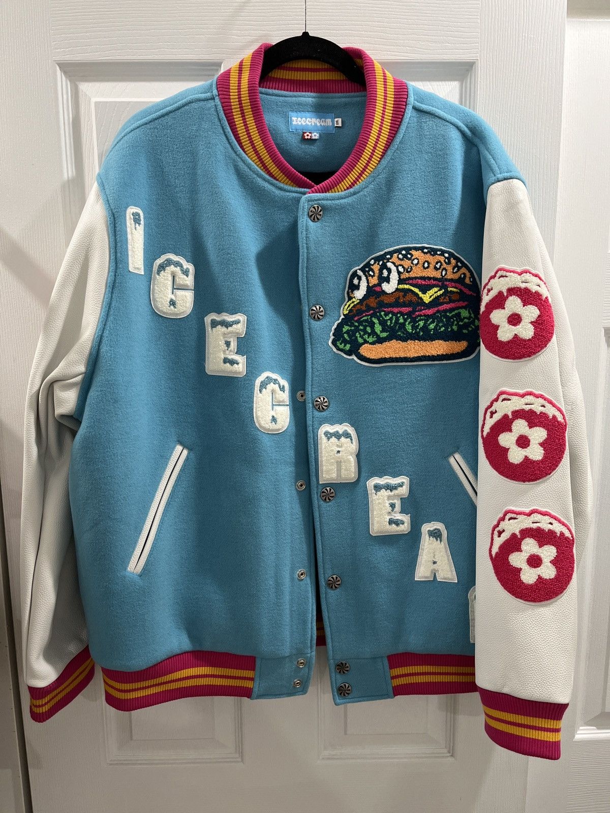 Icecream × Vandy The Pink Ice Cream Vandy Varsity Jacket | Grailed