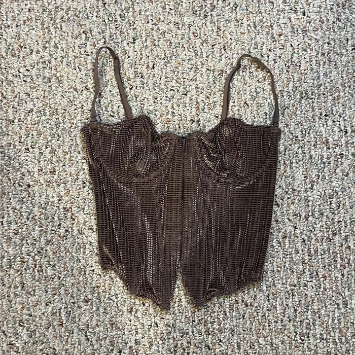 Urban Outfitters Out from Under Velvet Waffle Corset | Grailed