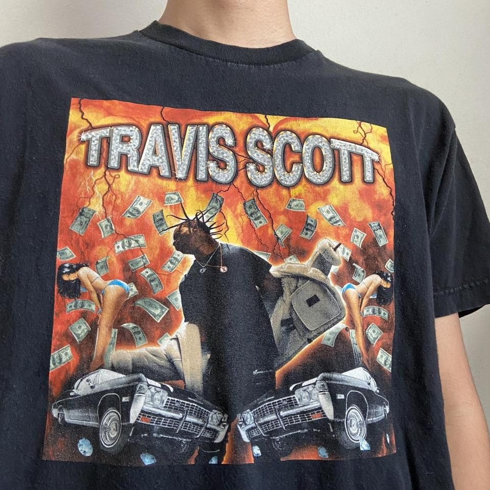 Travis Scott Travis Scott x Diamond Supply Graphics Black Tee Shirt ...