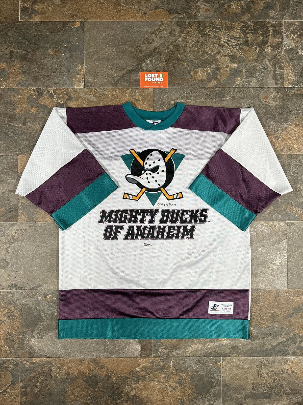 Vintage ‘90s Vintage NHL Logo Athletics Mighty Ducks Hockey Jersey ...