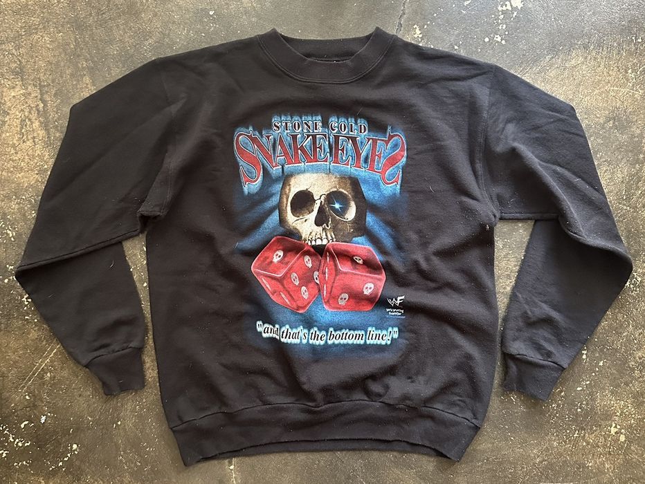 Vintage Vintage Steve Austin Stone Cold Snake Eyes WWF Sweatshirt | Grailed