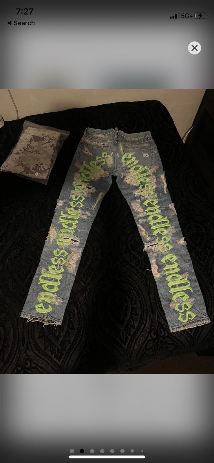 Vlone ENDLESS DENIM x VLONE JEANS NEON GREEN | Grailed