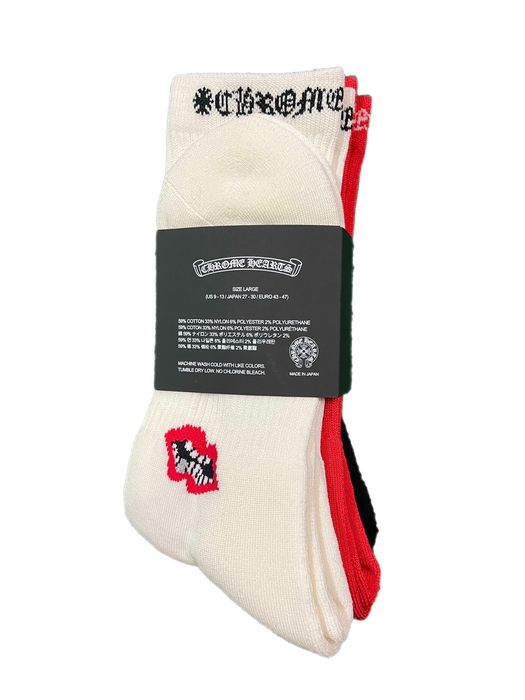 Chrome Hearts White Chrome Hearts Matty Boy Chomper Socks | Grailed