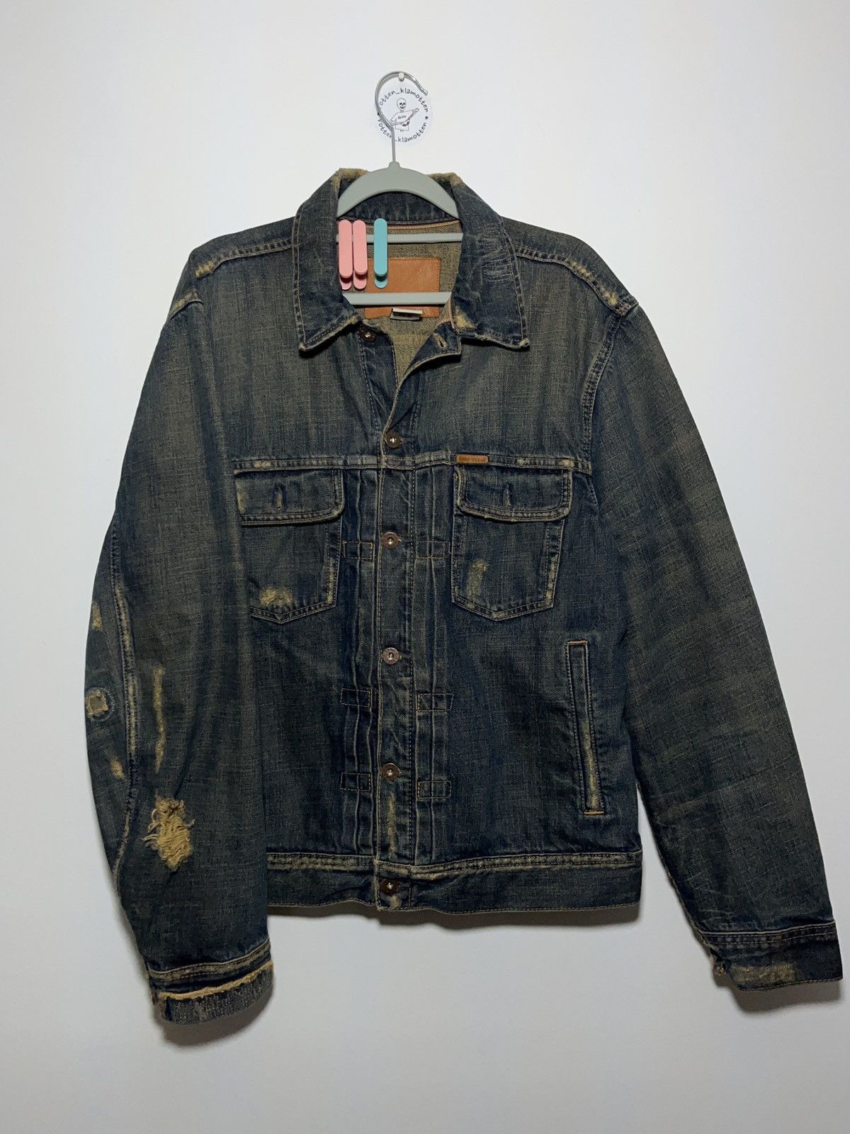 Japanese Brand Selvedge denim distressed rugged trucker jacket ezra ...