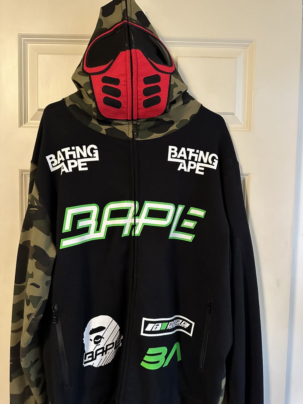 Bape BMX Mask Full Zip Hoodie | Grailed