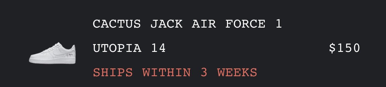 Nike Nike Travis Scott Cactus Jack AF1 Utopia | Grailed
