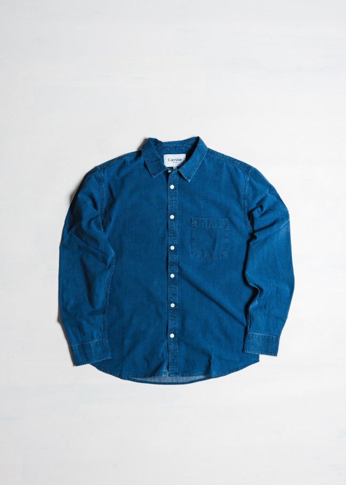 Corridor × Ralph Lauren CORRIDOR PIN DOT SHIRT - WASHED INDIGO XL | Grailed