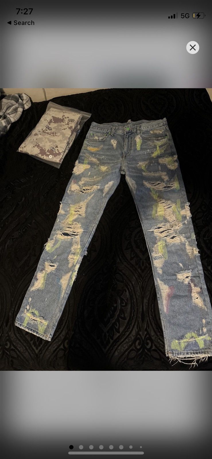 Vlone ENDLESS DENIM x VLONE JEANS NEON GREEN | Grailed
