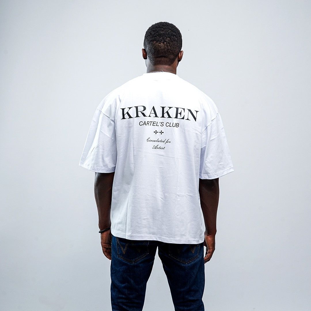 Streetwear Kraken Tshirt White Oversized Boxy Cartels Club | Grailed