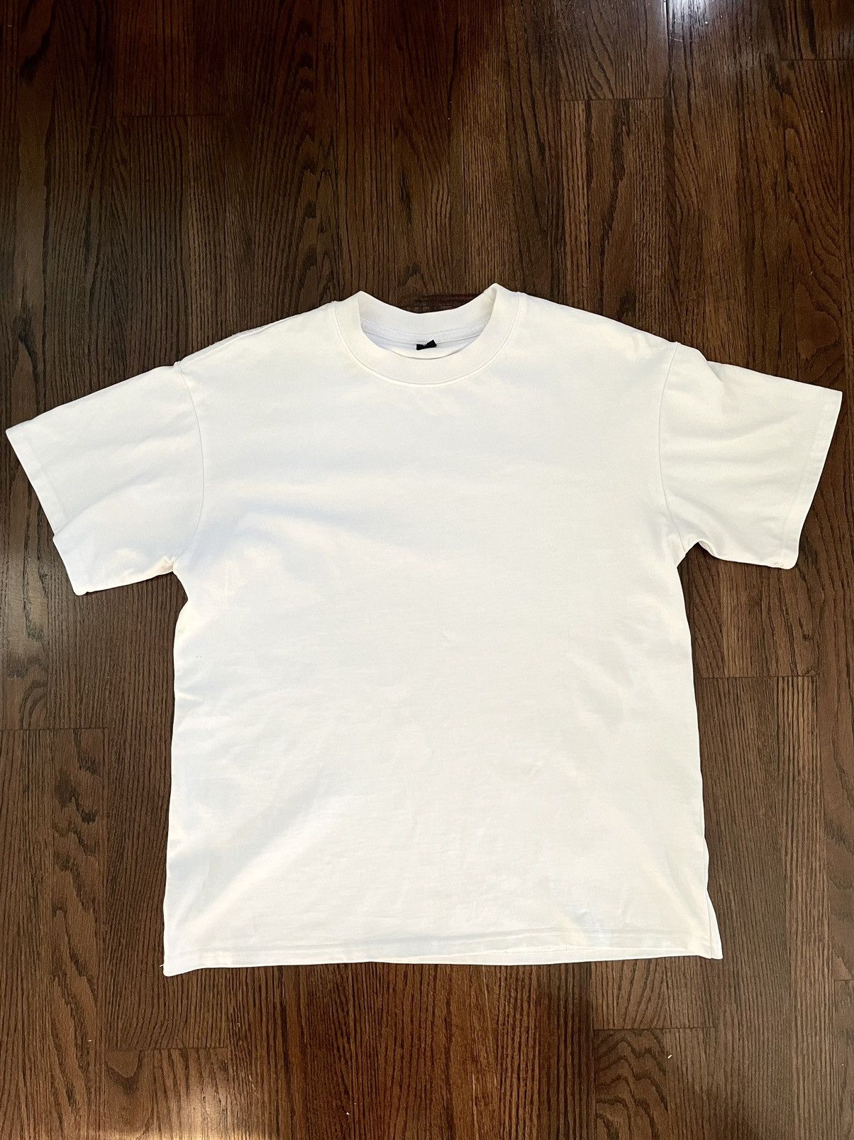 Streetwear Heavy Material Thick White Cotton Essential Blank T-Shirt M ...