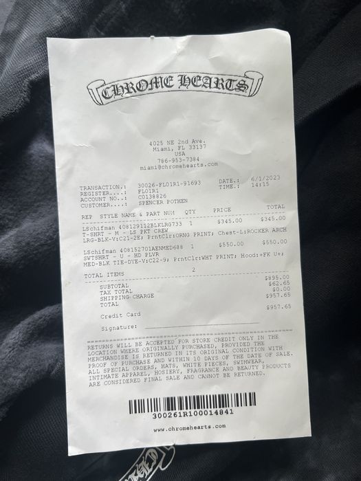 Chrome Hearts RECEIPT - TIE DYE HORSESHOE PULLOVER LOGO HOODIE | Grailed