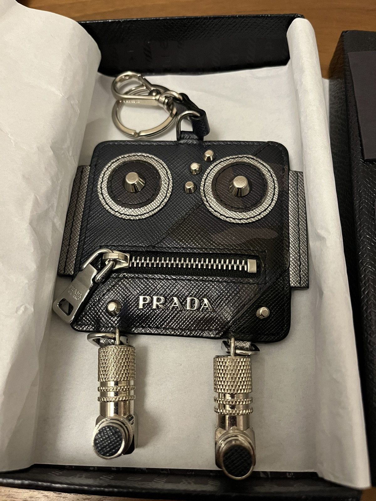 Prada Rare Prada robot Keyring with coin holder | Grailed
