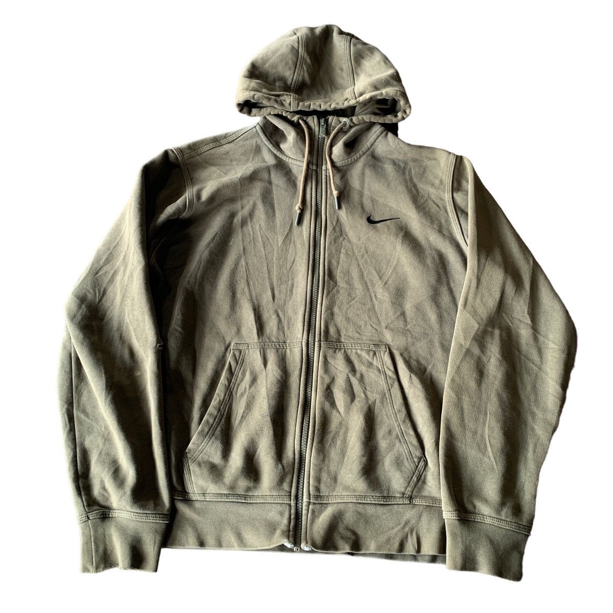 Nike Vintage Olive Green Nike Tech Full Zip Hoodie | Grailed