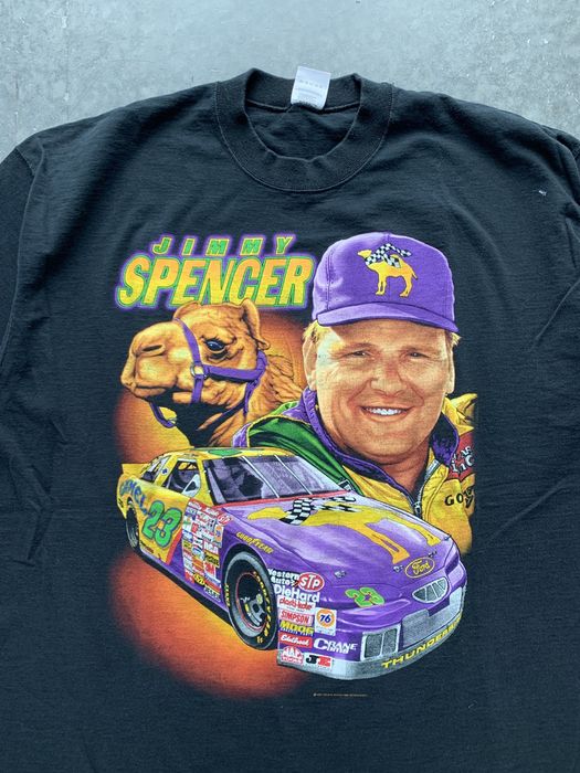 Vintage Crazy Vintage 90s NASCAR Jimmy Spencer Camel Racing Tee | Grailed