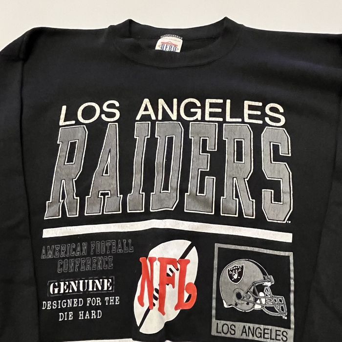 NFL Los Angeles Raiders black sweatshirt big log vintage NFL 90s | Grailed