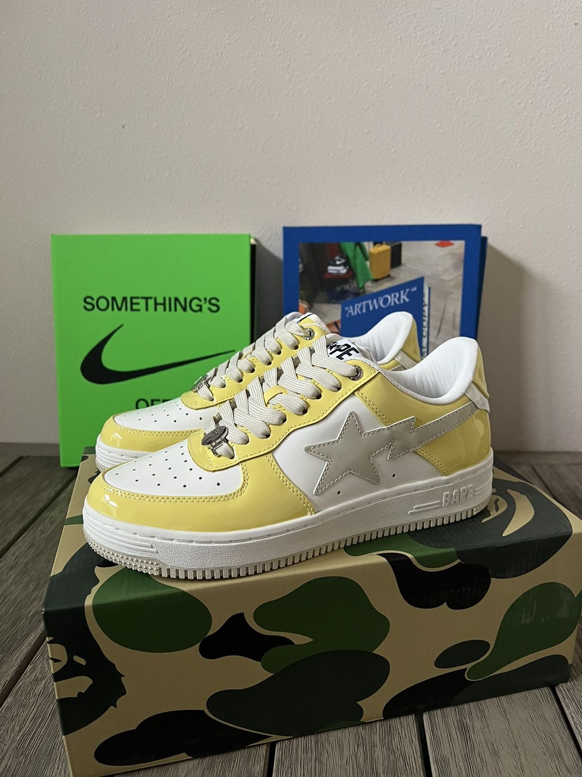 Bape BAPE STA Yellow SSENSE Exclusive Sneakers | Grailed