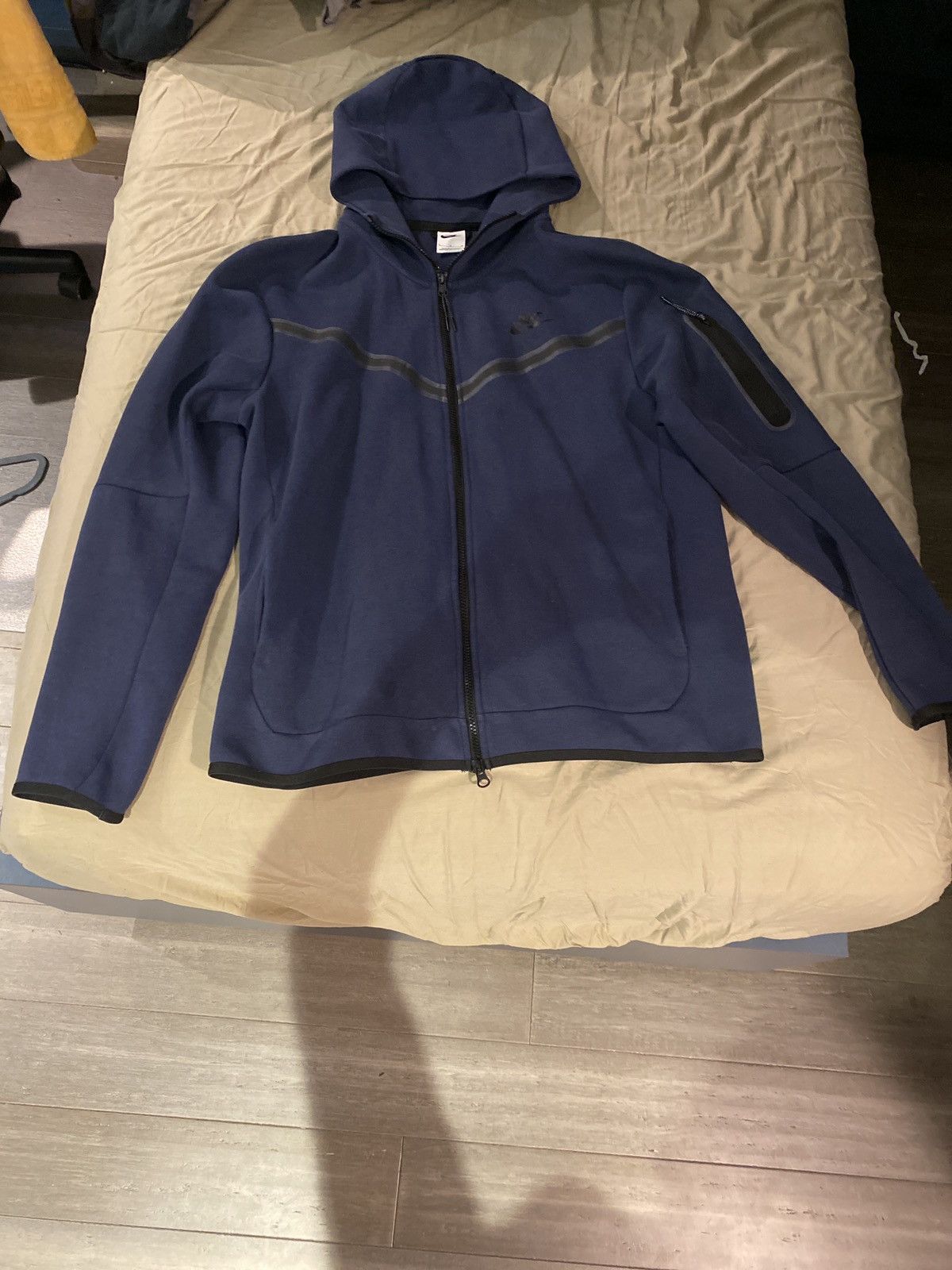 Nike Navy Blue Nike Tech Zip Up | Grailed
