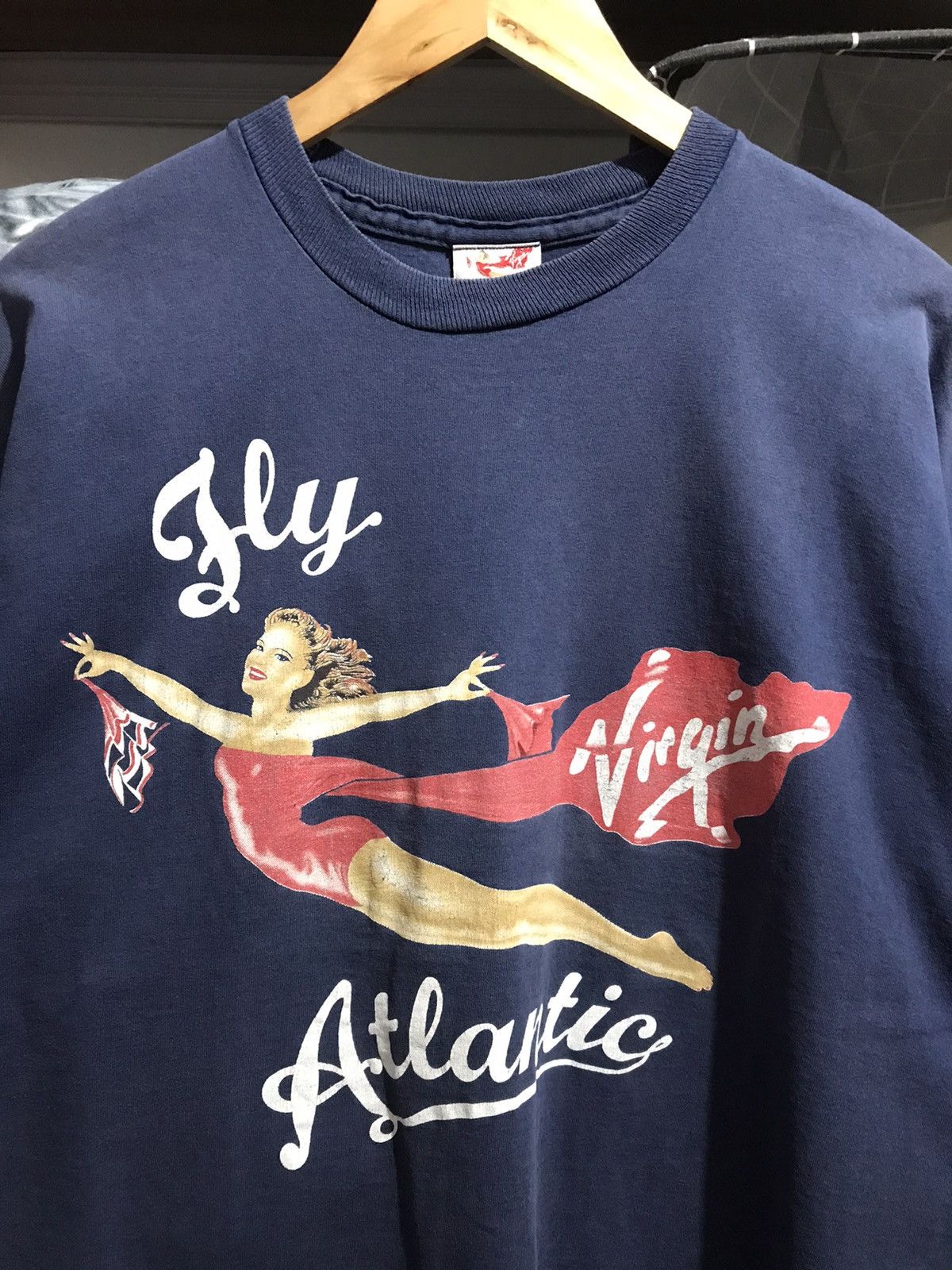 Vintage '90s Fly Virgin Atlantic Pin-Up Promo Shirt | Grailed
