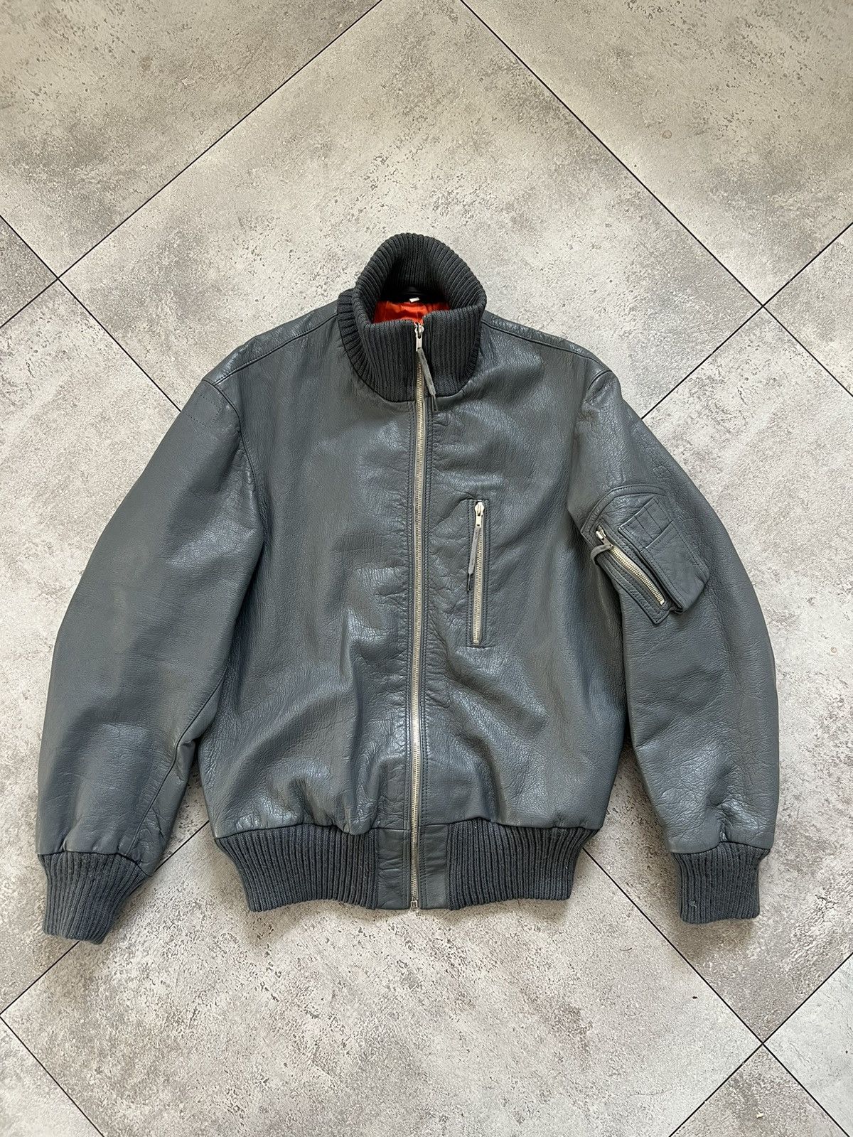 Vintage Bundeswehr army vintage leather jacket submariner | Grailed