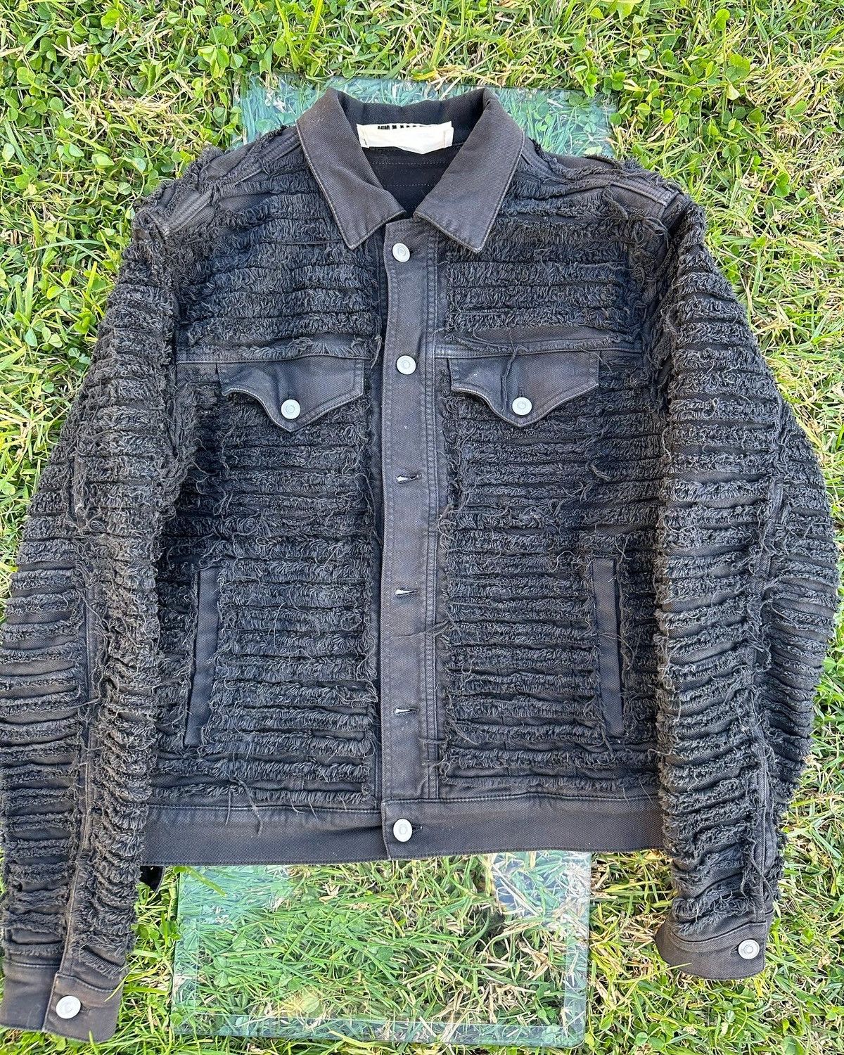 Blackmeans Alyx x Blackmeans Shredded Denim Trucker jacket | Grailed