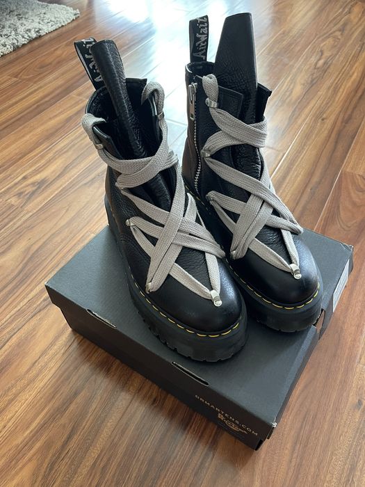 Rick Owens Rick Owen x Dr. Martens Quad Sole Pentagram Jumbo Lace Boot | Grailed